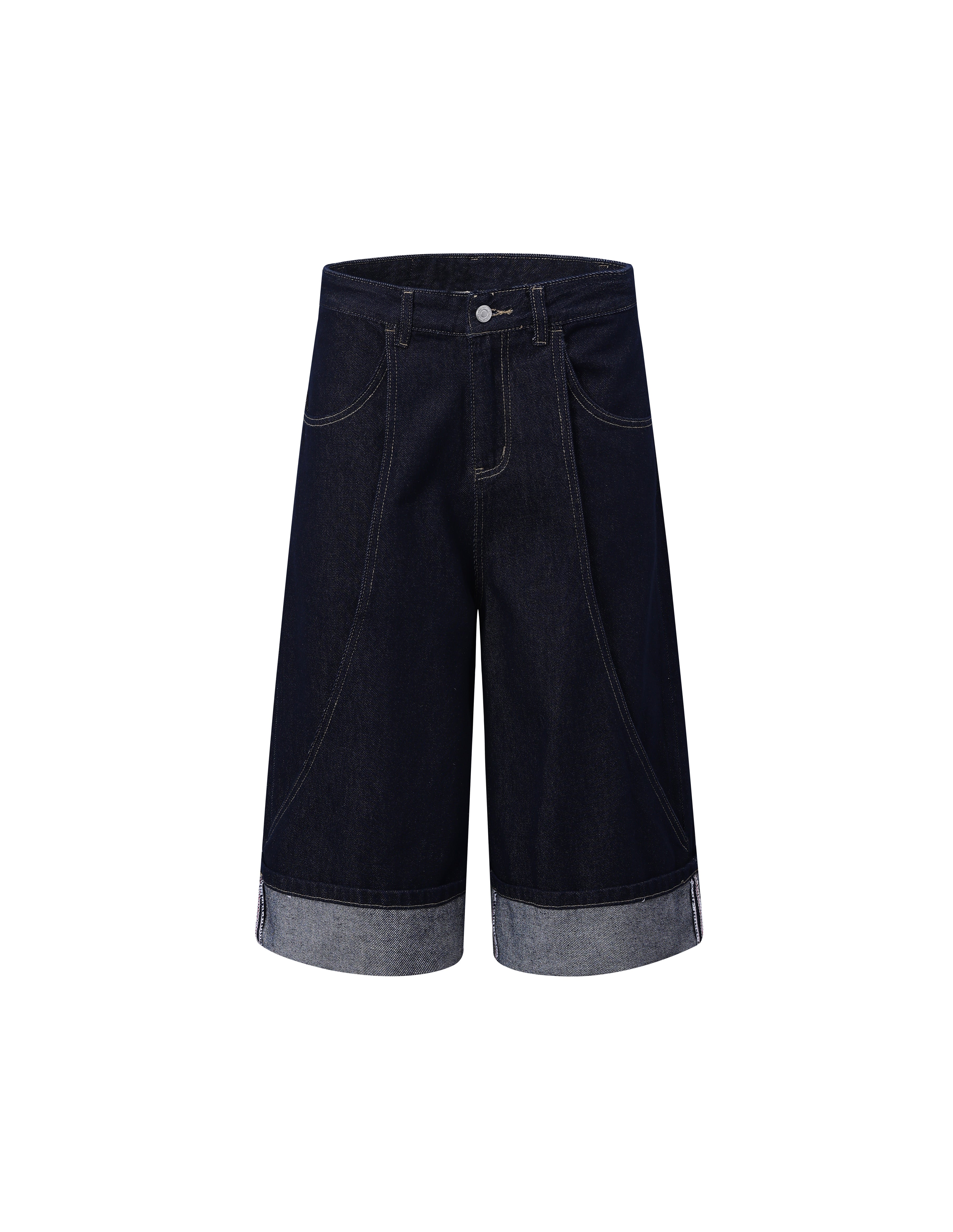BAKYARDER Vintage Cuffed Cropped Denim Pants