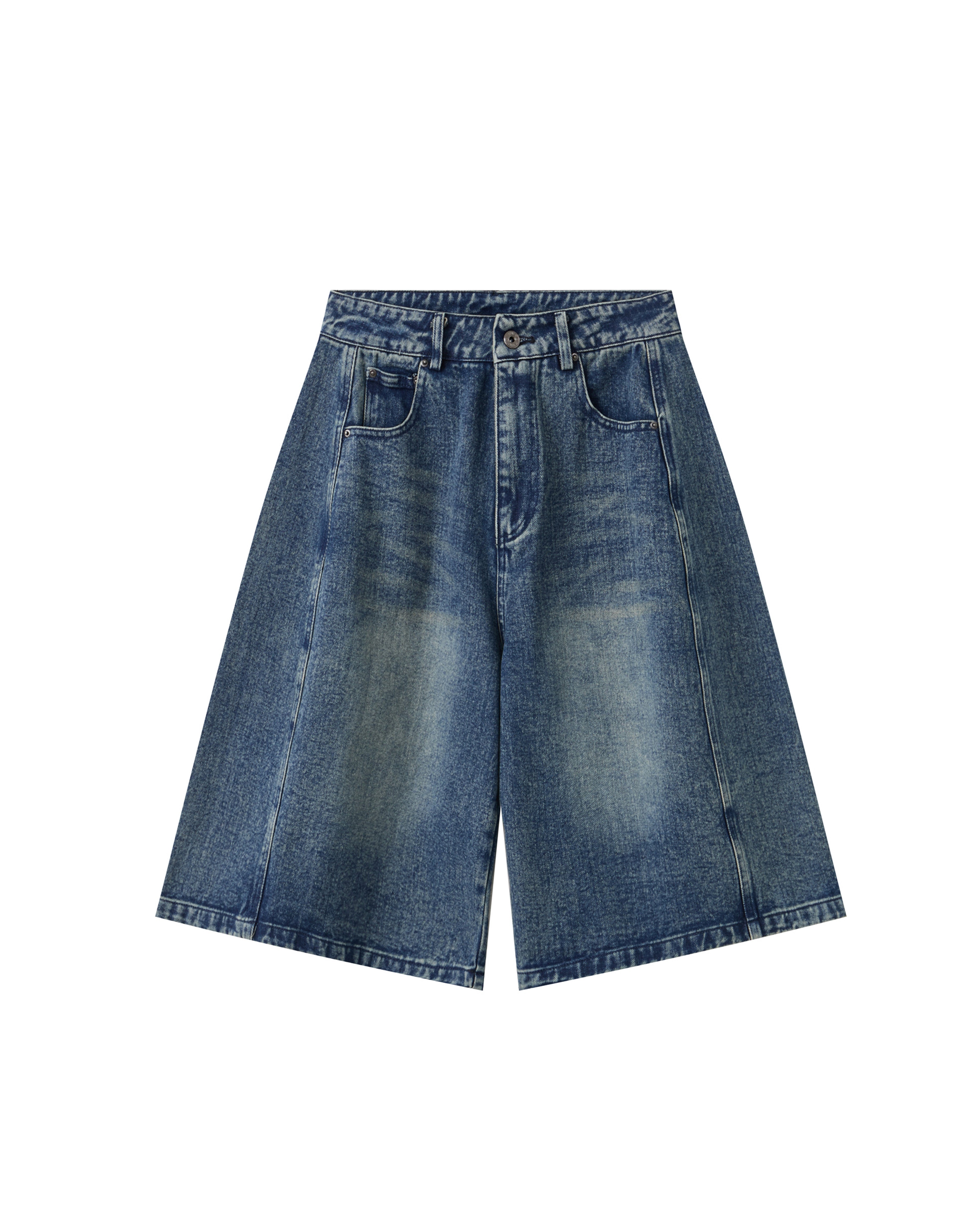 BAKYARDER Vintage Wide-Leg Denim Bermuda Jean